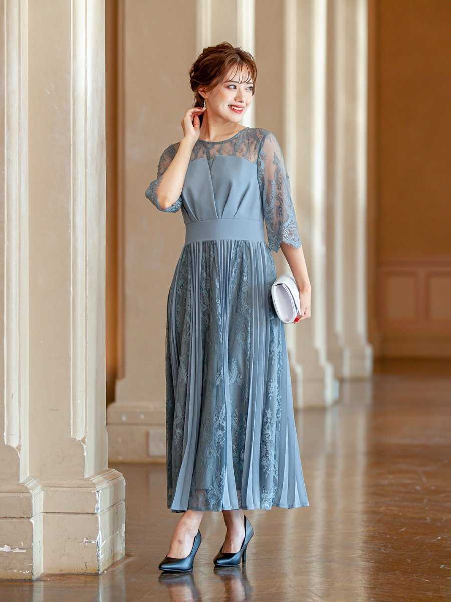 切り替えプリーツロングドレス &Robu. ドレス お呼ばれドレス, 成人式, 二次会, パーティ, 披露宴 – Lien lab.